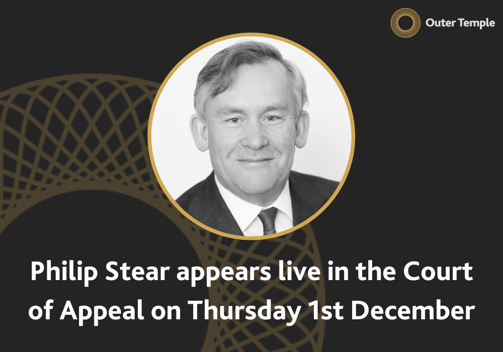 Philip Stear appears live in the Court of Appeal on Thursday 1st ...
