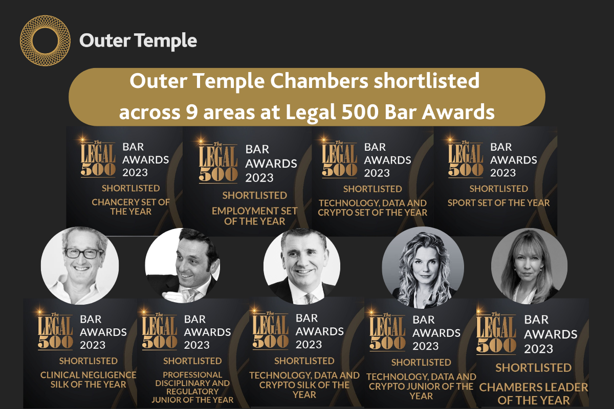Outer Temple Chambers shortlisted across 9 areas at The Legal 500 Bar ...
