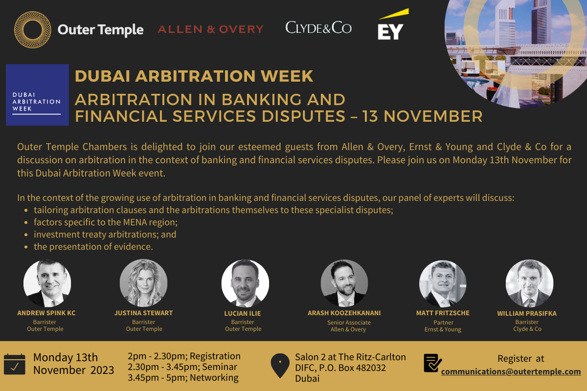 Outer Temple invites you to join us at Dubai Arbitration Week - Outer ...
