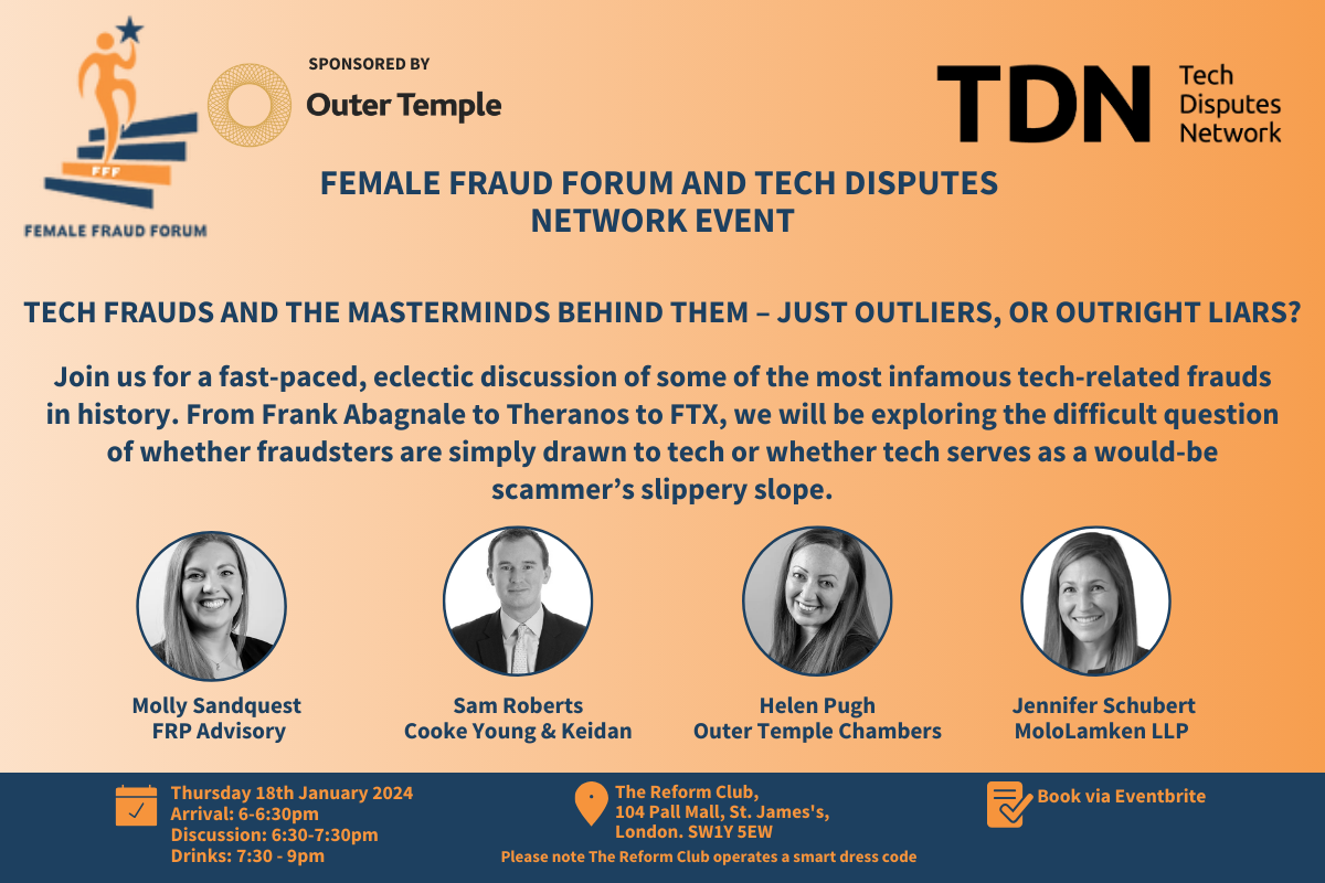 Helen Pugh to speak at FFF x TDN event on Tech Frauds and the ...