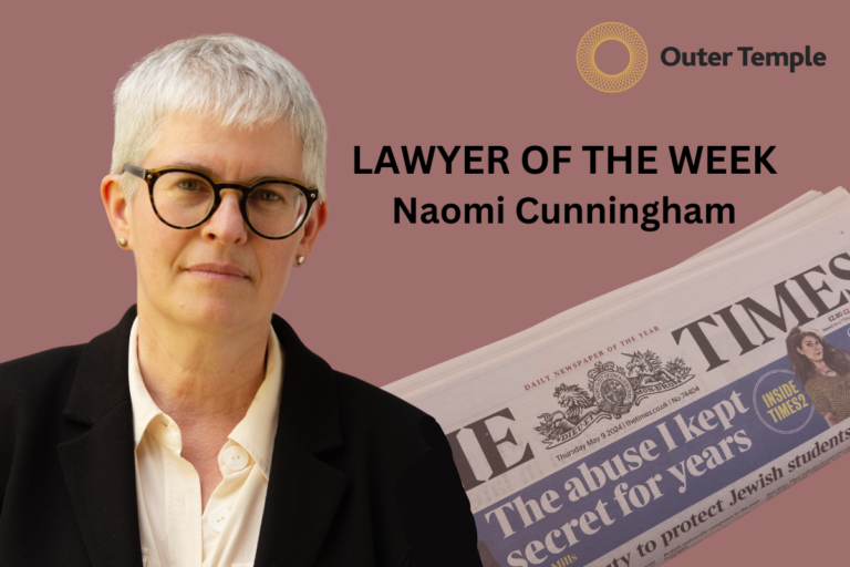 Naomi Cunningham named ‘Lawyer of the Week’ by The Times - Outer Temple ...