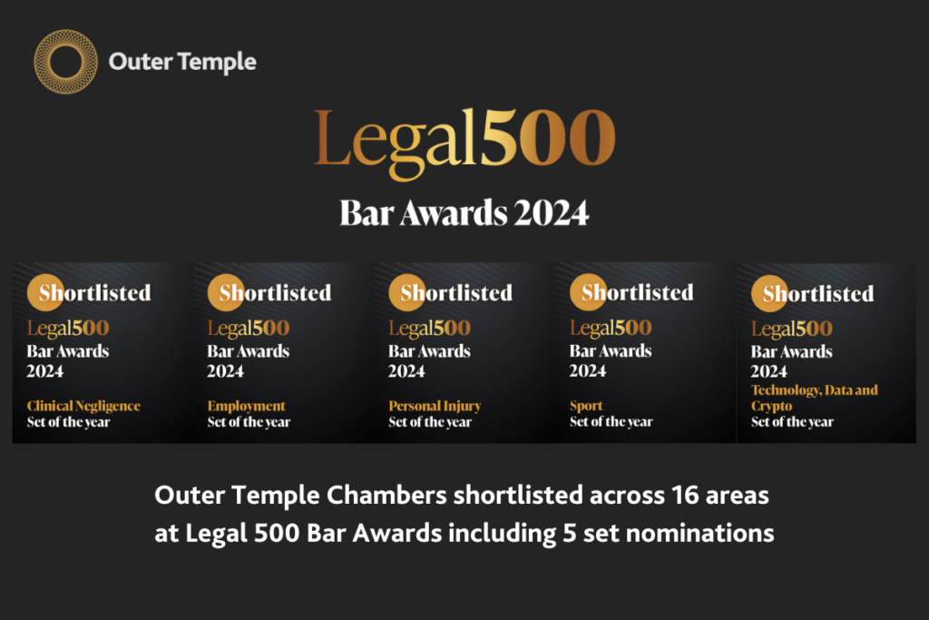Outer Temple Chambers shortlisted across 16 areas at The Legal 500 Bar ...