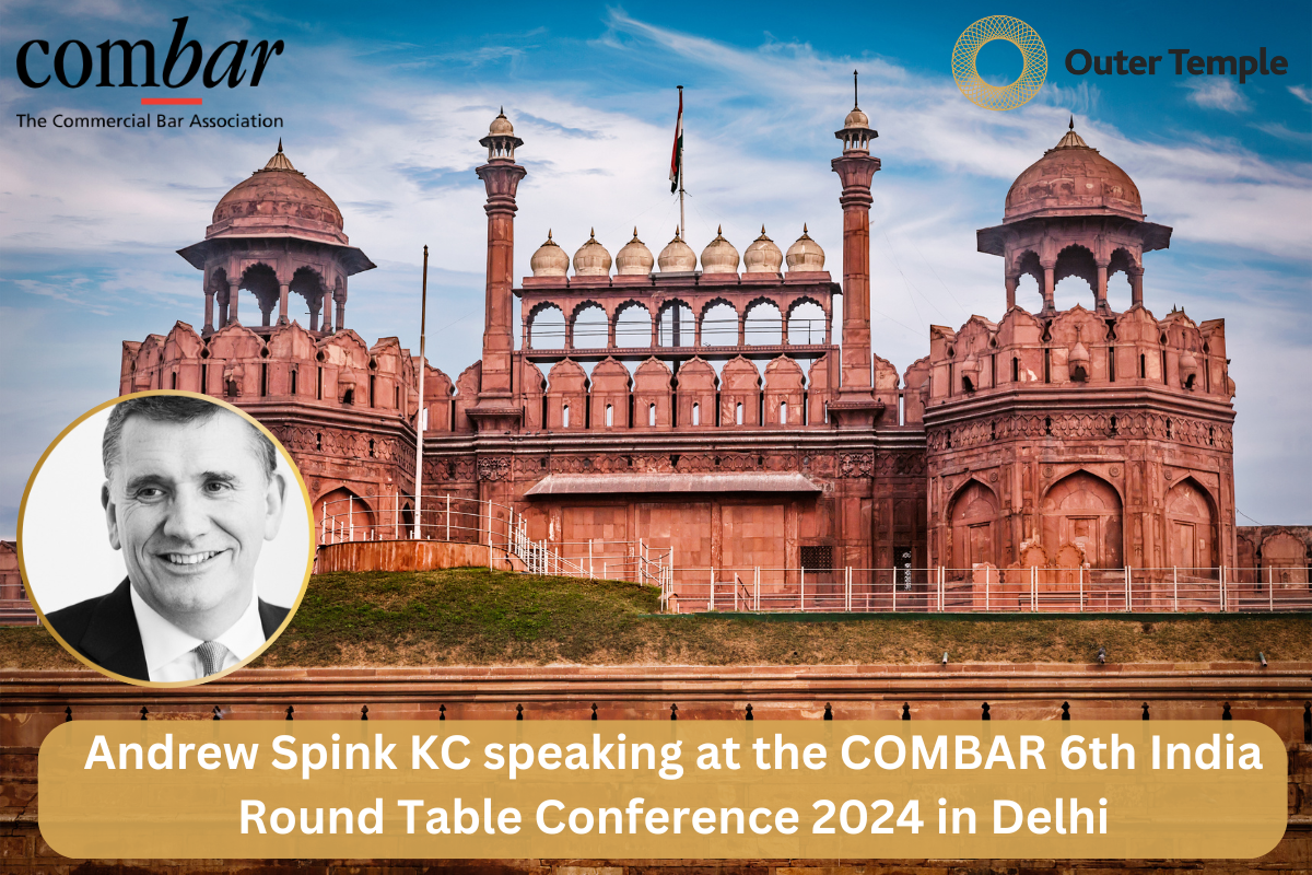 Andrew Spink KC speaking at the COMBAR 6th India Round Table Conference ...