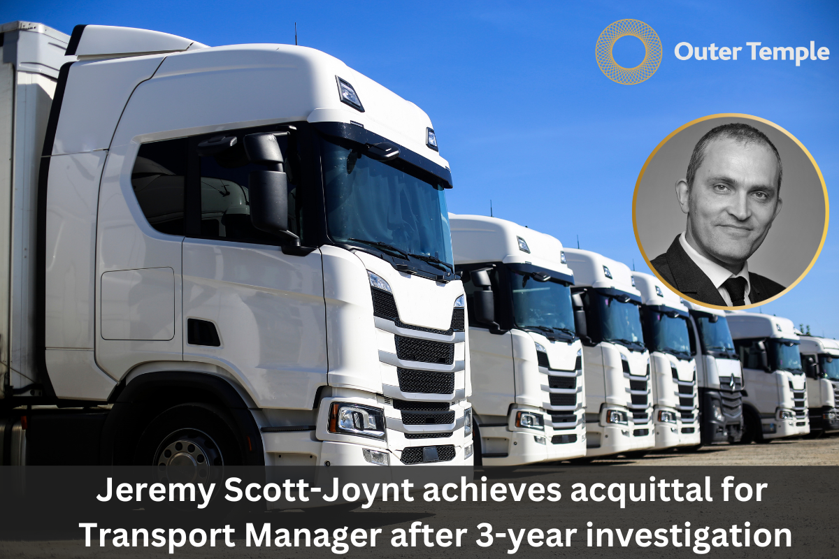 Jeremy Scott-Joynt achieves acquittal for Transport Manager after 3 ...