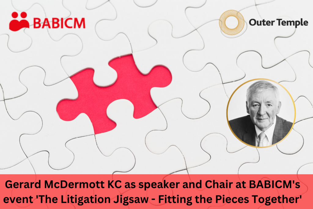 Gerard McDermott KC as speaker and Chair at BABICM's event 'The ...