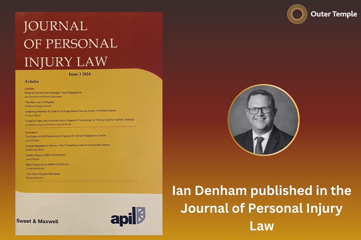 Ian Denham published in the Journal of Personal Injury Law - Outer ...