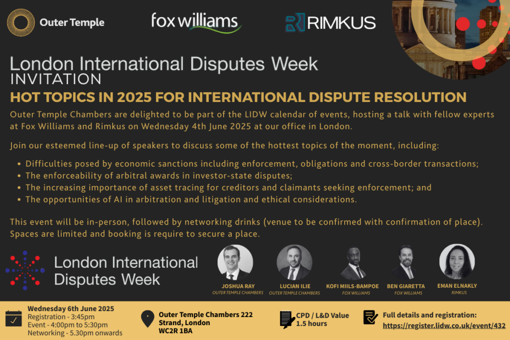 Invitation: London International Disputes Week 2025: Hot Topics in 2025 ...