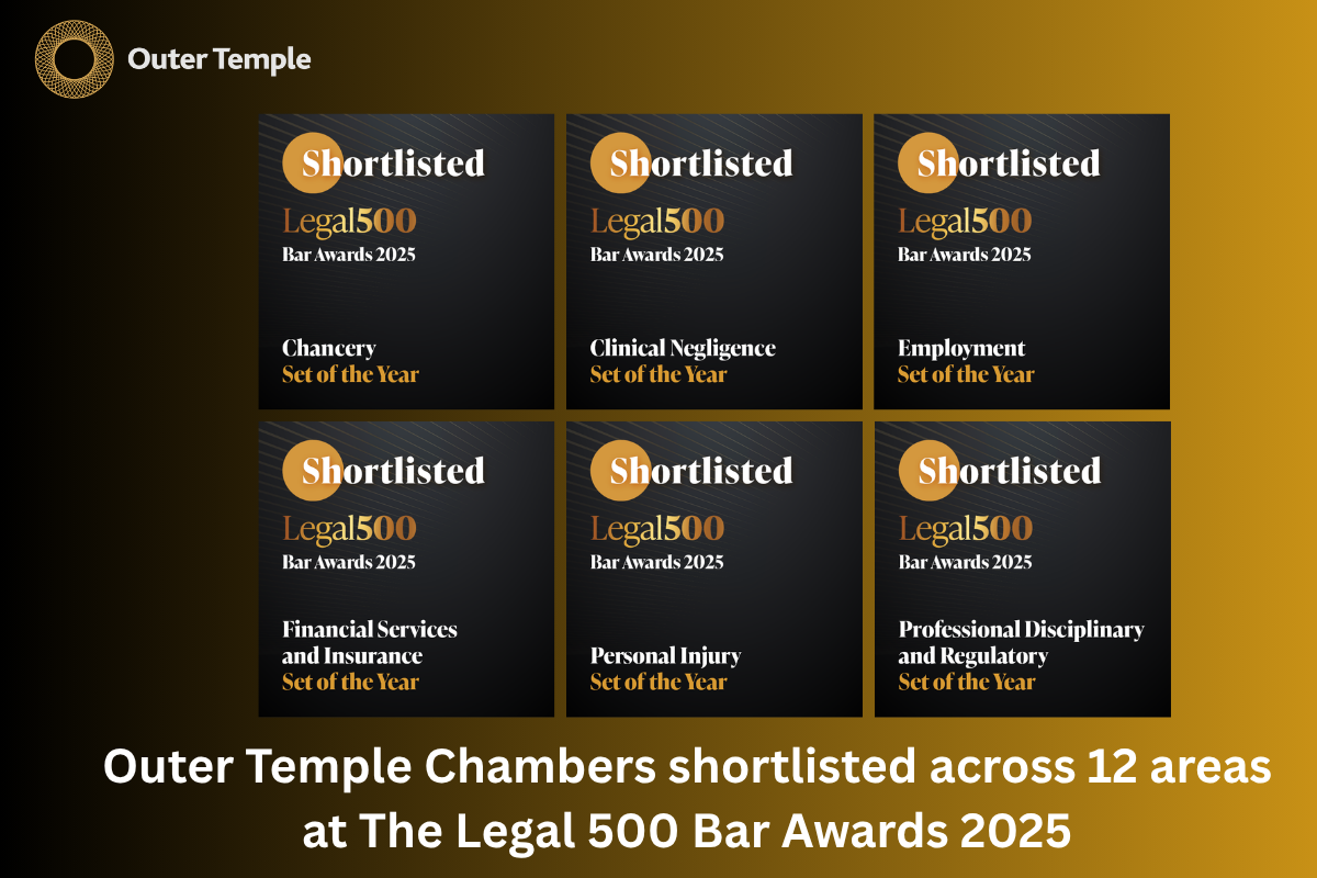 Outer Temple Chambers shortlisted across 12 areas at The Legal 500 Bar ...